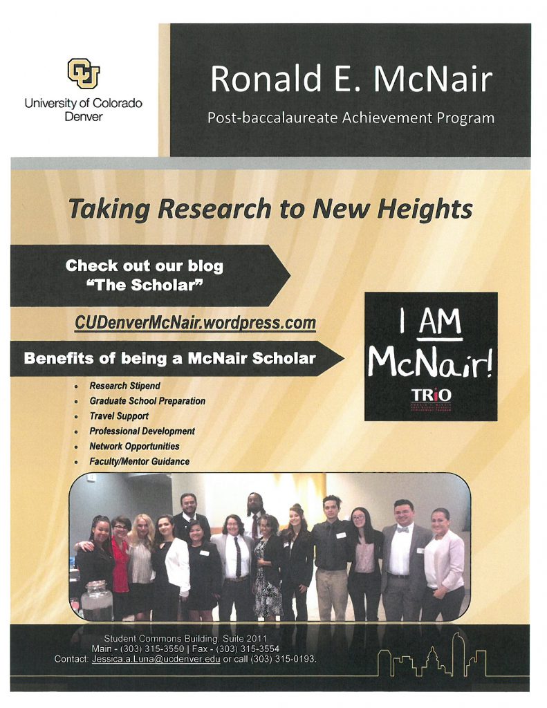 Ronald E. McNair: Post-baccalaureate Achievement Program – SEHD Impact